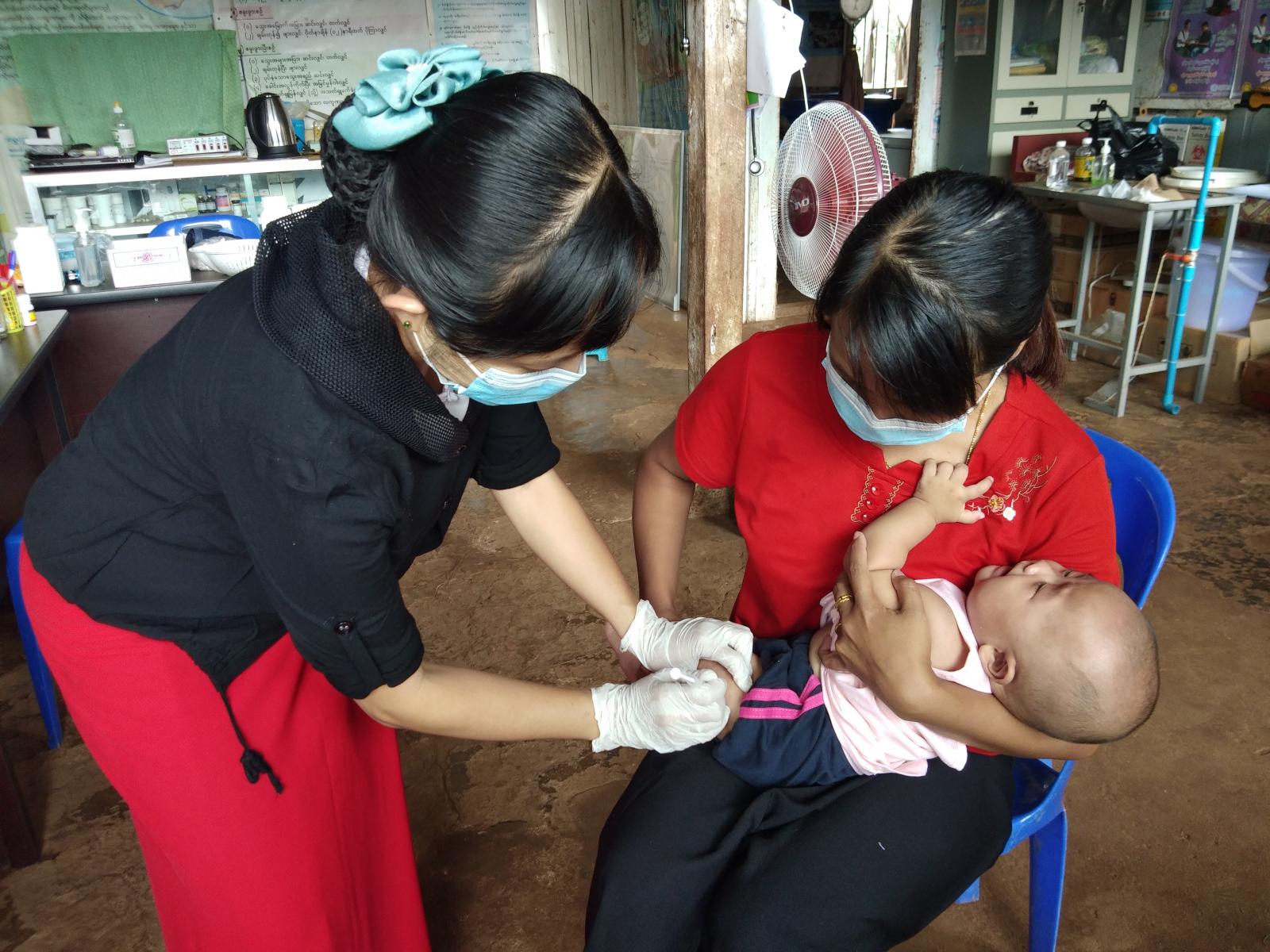 နမ္မတူမြို့နယ်တွင် မွေးကင်းစမှ အသက် ၁ နှစ်ခွဲအရွယ် ကလေးငယ်များအား ပုံမ